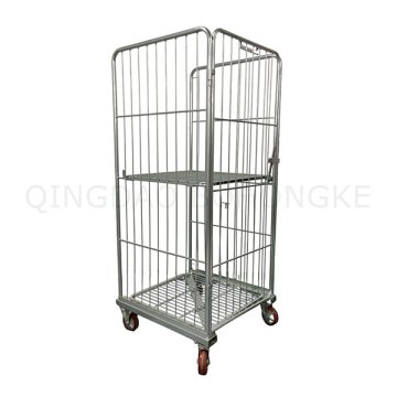 Warehouse Cage Trolley | Foldable Rolling Storage Cart