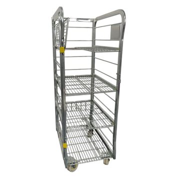 Foldable Milk Trolley | Space-Saving Dairy Transport Cart